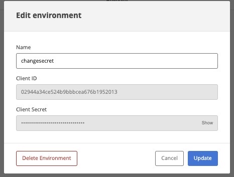 How to set or reset environment client_secret in Anypoint Platform ...