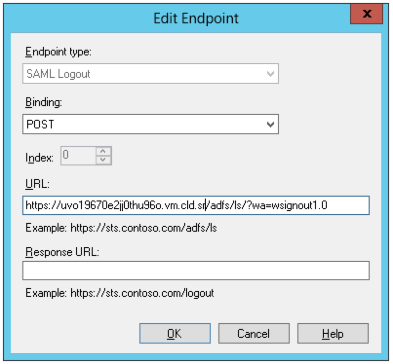 Configuring ADFS SLO endpoint | MuleSoft Help Center