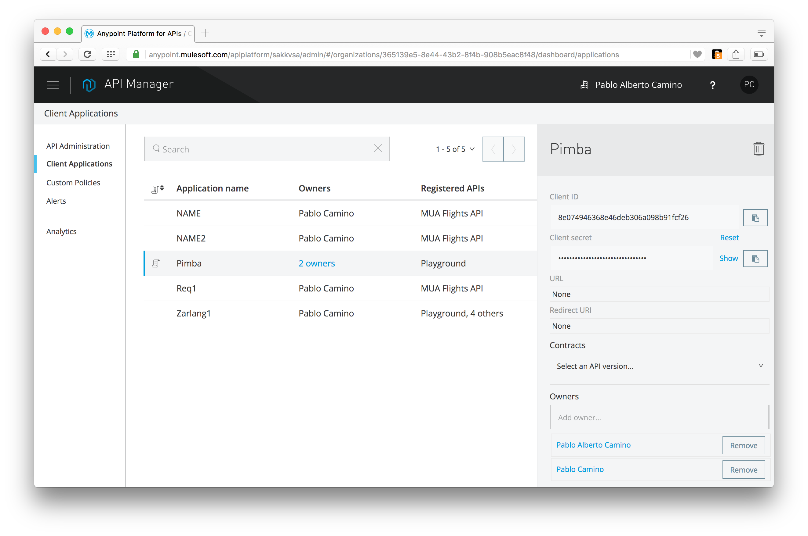 How to declare multiple owners for the same application contract in API ...