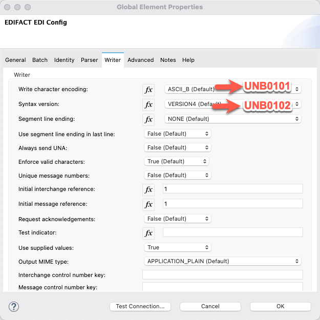 EDIFACT Connector | UNB Segment for EDIFACT Outbound transaction in ...