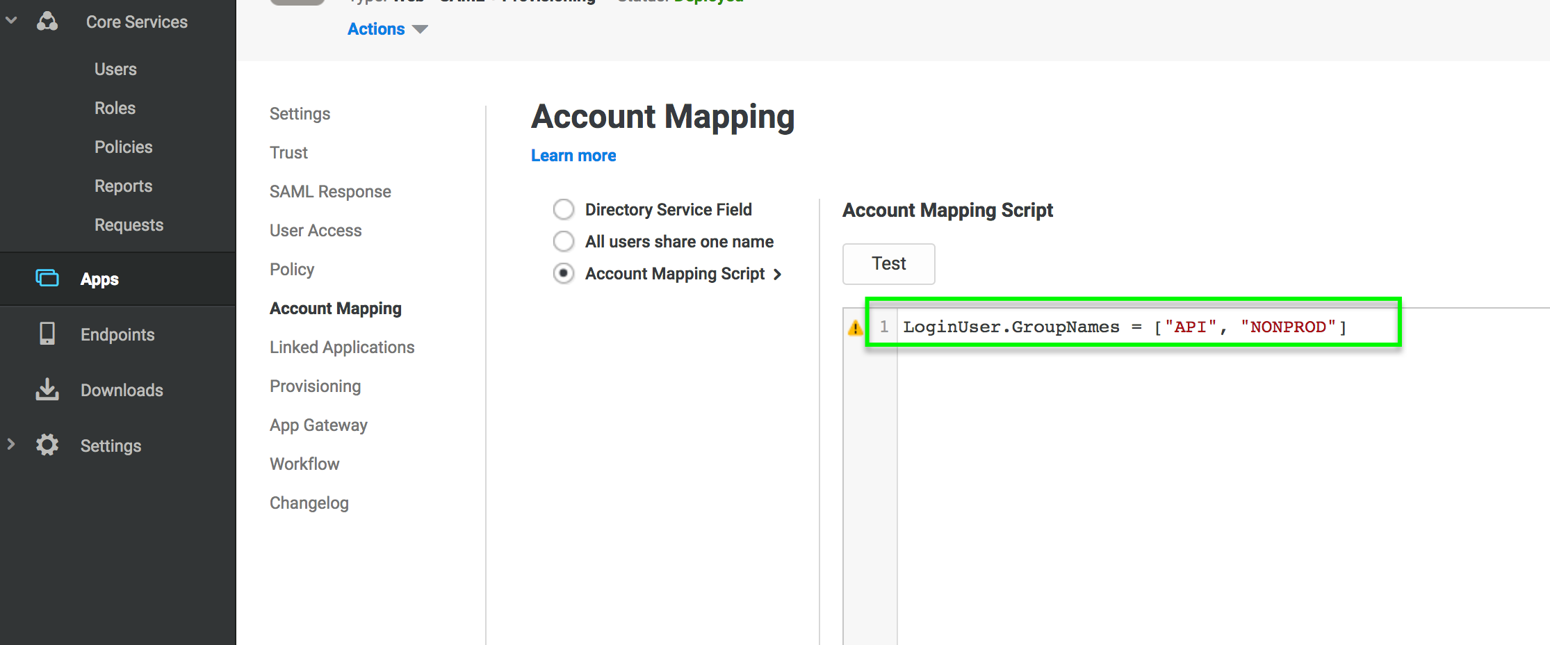 How to set up multiple group mappings for SSO users to AnyPoint Platform in Centrify | MuleSoft ...