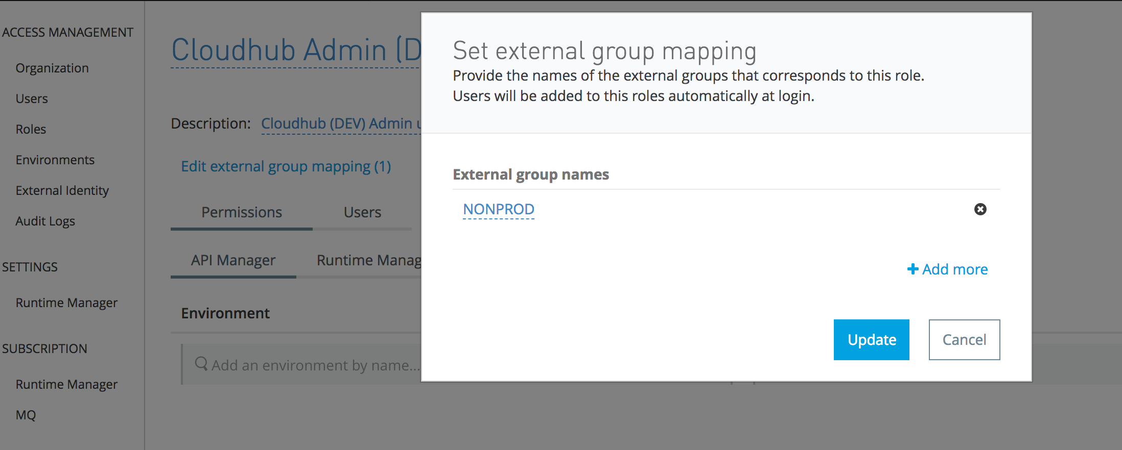 How to set up multiple group mappings for SSO users to AnyPoint Platform in Centrify | MuleSoft ...