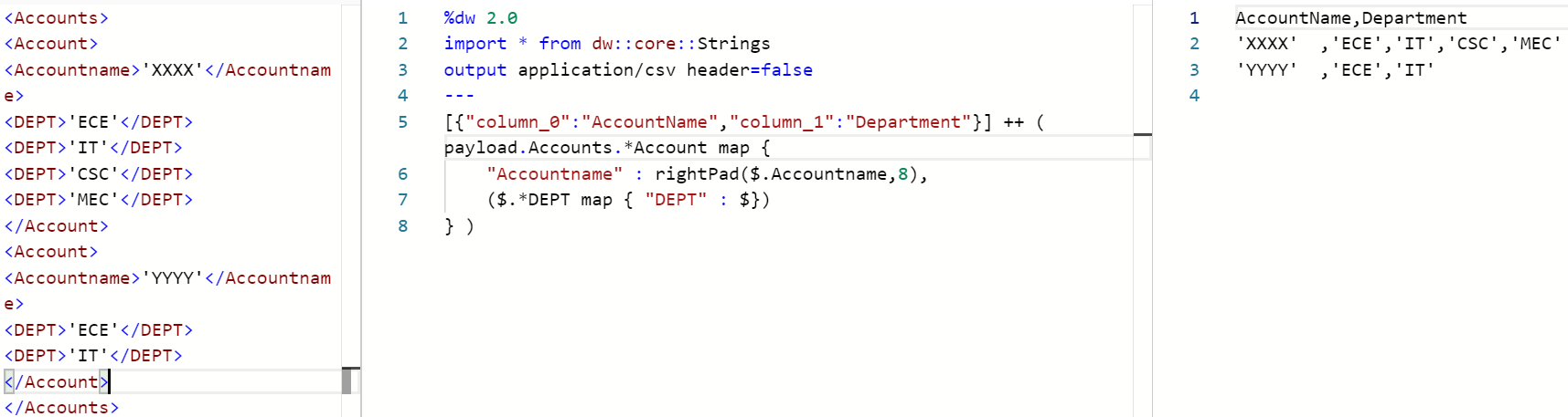 How to concatenate multiple XML elements into single CSV column